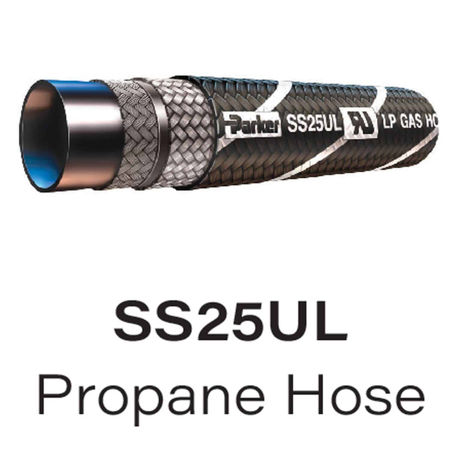 Parker SS25UL LPG Hose – Low Pressure, 350 PSI, 1/4" to 2" Sizes, UL ...