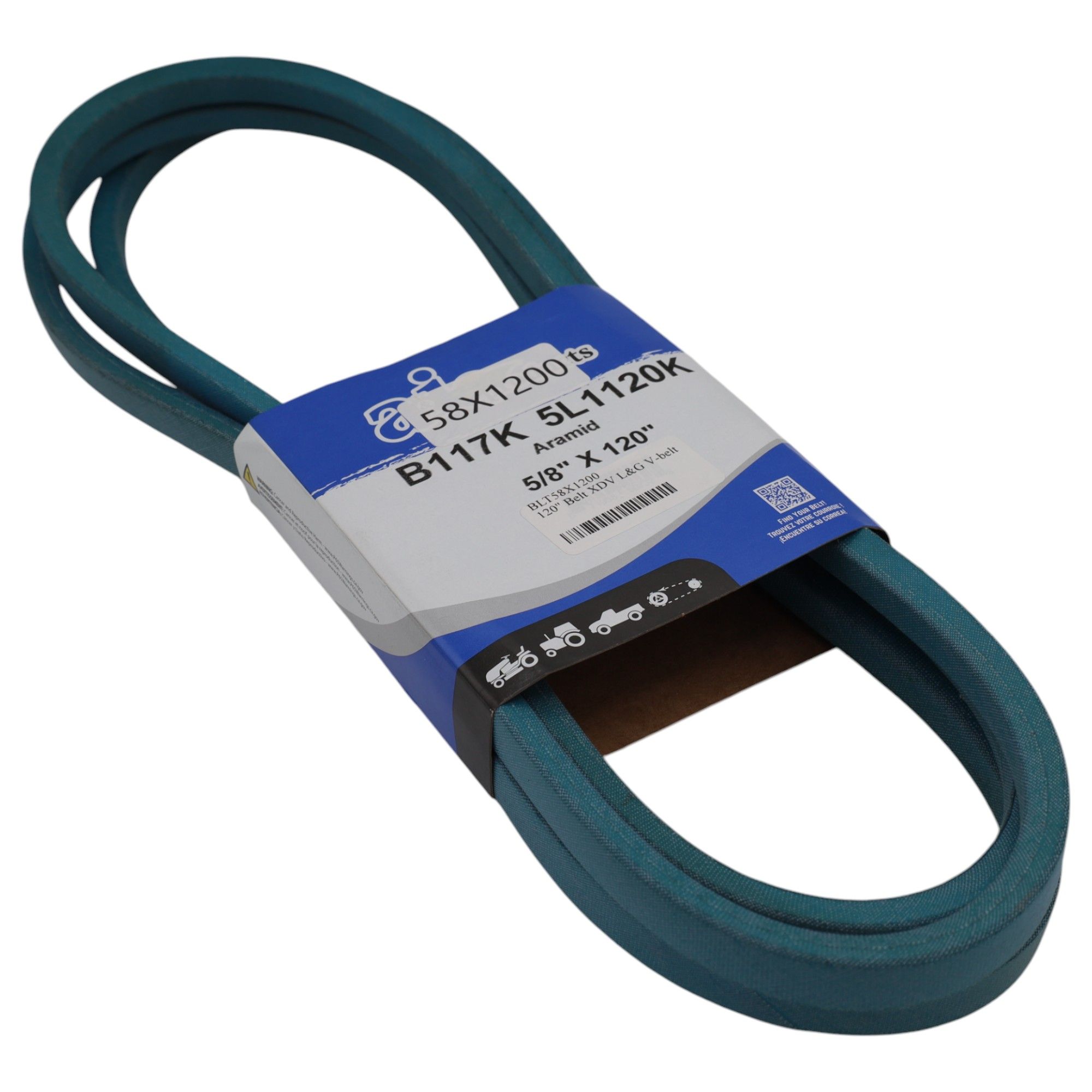5/8" x 120" Wrapped V-Belt